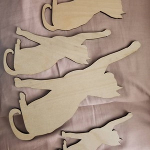 Cat 015 Unfinished Wooden Cutout for Crafting Home & Room - Etsy