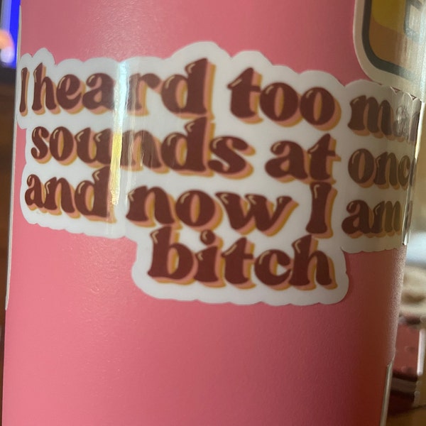 Overstimulated ADHD Too Many Sounds Sticker Neurodivergent Mental ...