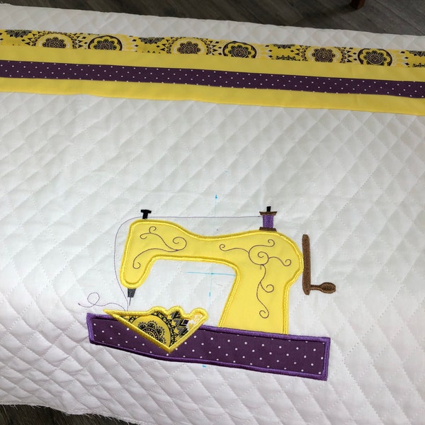 Sewing Machine Applique Design - 4 SIZES Machine Embroidery Design ...