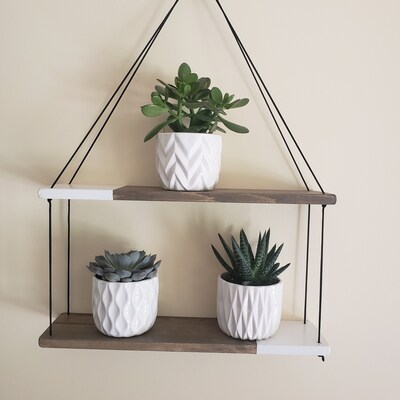 DUO Two Tone Shelf Hanging Shelf Hanging Shelves Two - Etsy
