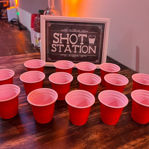 Instant 'SHOT STATION' Printable 5X7 8x10 11x14 Sign Wedding Bar Party ...