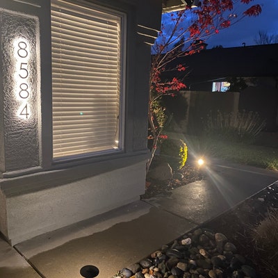 Lit House Numbers Sign With Led Bar on the Top for Backlit - Etsy