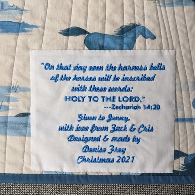 Custom Embroidered Graduation Quilt Label With Stars and - Etsy