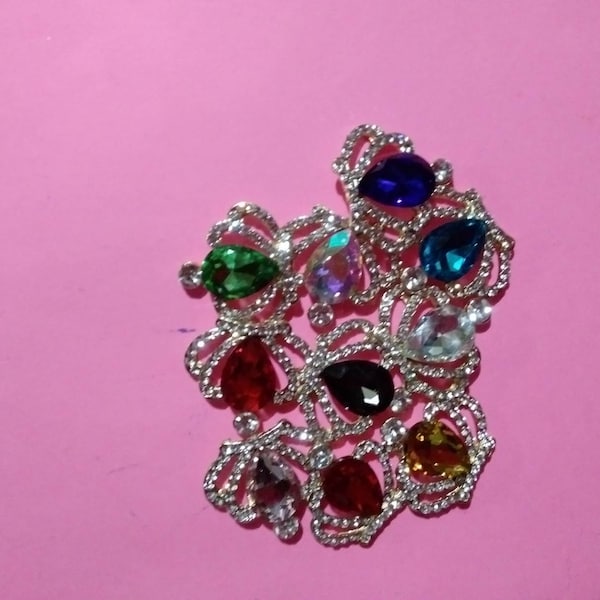 Rhinestone Crown Button, Rhinestone Button, Wedding Supply, DIY ...