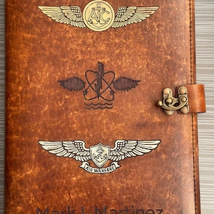 Single Anchor, Navy Chief Charge Book, Leather Journal Cover, Log Book ...