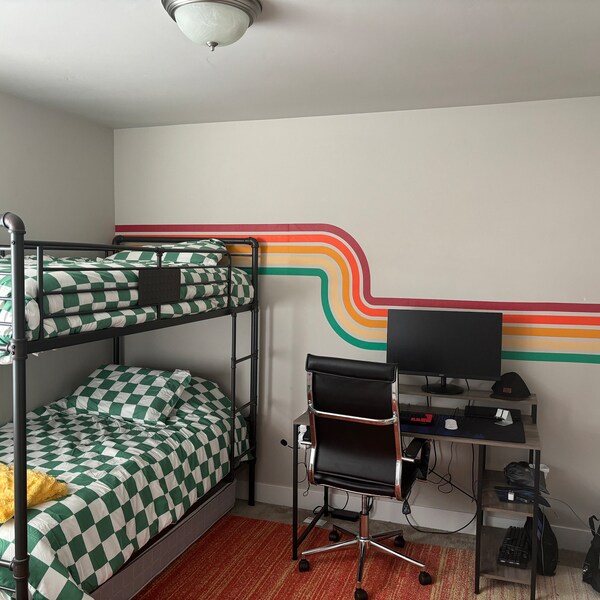 Retro Stripe Wall Decal / Retro Stripes / Stripes Wall Decal / Retro ...