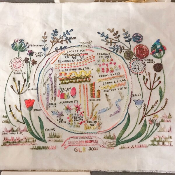 Original Dropcloth Embroidery Sampler - Etsy
