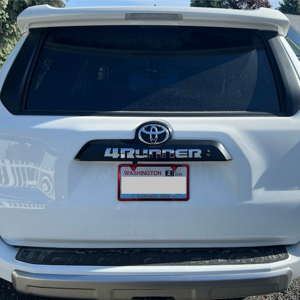 Powder Coated Red Stainless Steel License Plate Frame W/ Red Screw Caps ...