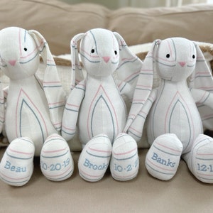 Plush Bunny From YOUR Baby's Hospital Receiving Blanket - Etsy