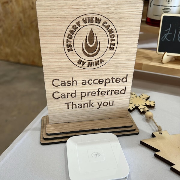 Handmade Wooden Social Media Sign Custom QR Codes for Website ...