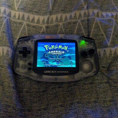 White Game Boy Advance GBA Console With Ips V5 Backlight Backlit LCD ...