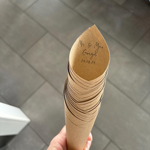 Confetti Cones - Personalised - Ready Rolled Confetti Cones - Ready to ...