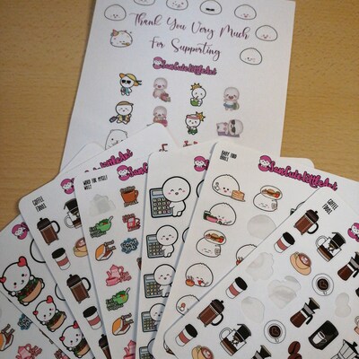 Printable Digital Planner Sticker: Kawaii Cat Kitten Cute Instant ...