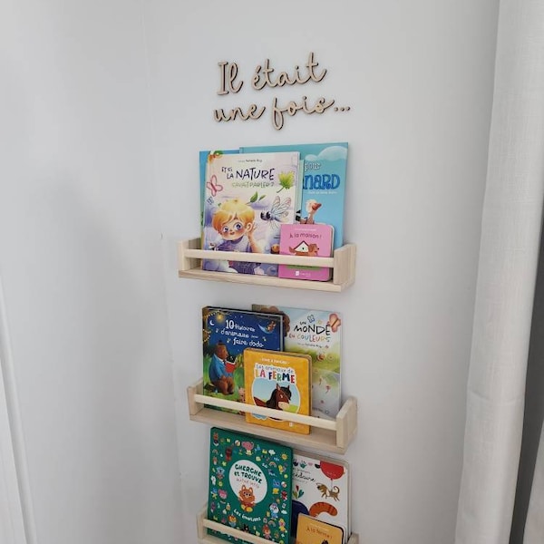 Wooden Wall Decoration ''once Upon a Time ...'' for Children's or Baby ...