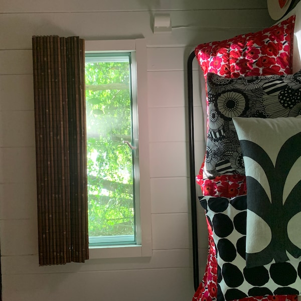 MOOD Double Bamboo + Roller Shade (natural Woven Wood on the Front ...
