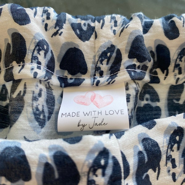 Custom White Fabric Clothing Labels Product Tags Handmade Items ...