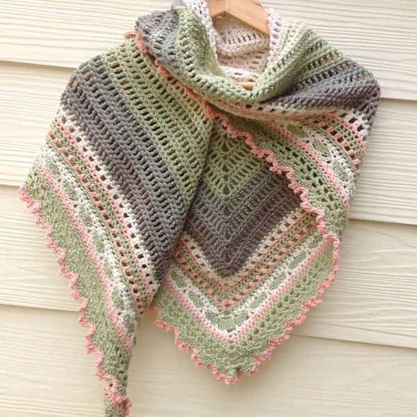 Crochet Shawl Pattern ~ Instant Download ~ Sunday Shawl - Etsy