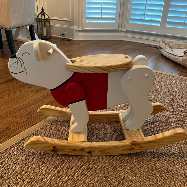 Sheep Rocker Wooden Rocking Horse for Toddler Rocker Ride on Toy Sheep ...