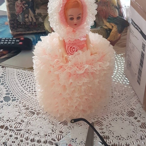 PDF 1960s Kitsch Victorian Frilly Toilet Doll Knitting Pattern Lacy ...