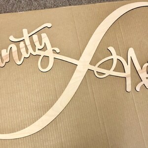 Personalized Infinity Wood Sign, Custom Infinity Wooden Sign, Infinity ...