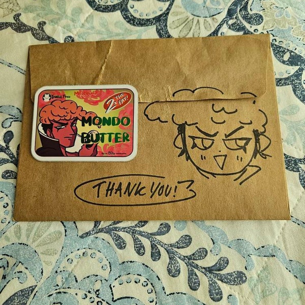 Mondo Butter Stickers - Etsy