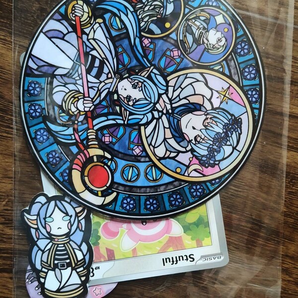 Princess Serenity & Prince Endymion Stained Glass Transparent Stickers ...