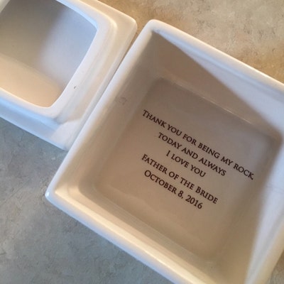 Father of the Bride Gift, Dad Wedding Gift Deep Square Keepsake Box Dad ...