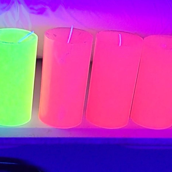 UV Reactive Fluorescent Dye for Diy Candle Making, Neon Black Light ...