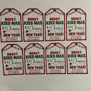 Merry Kissmas and a Chappy New Year Gift Tags,christmas Lip Balm ...