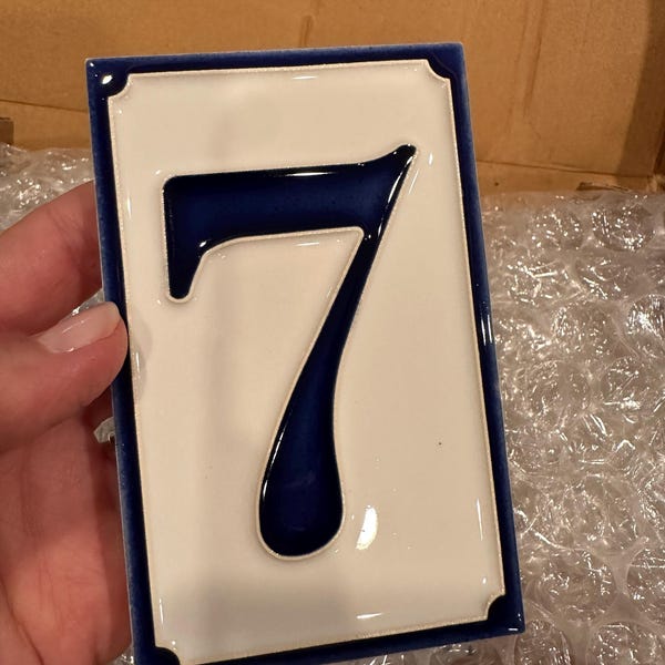 Jacho Black Hand-painted Number Tiles & Metal Filigree Frames: 11 X 5 ...