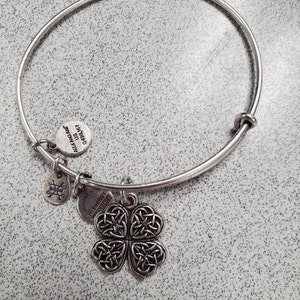 Alex and Ani M Initial Bangle Bracelet, Rafaelian Silver/gold, or Silver Retired and Rare ...