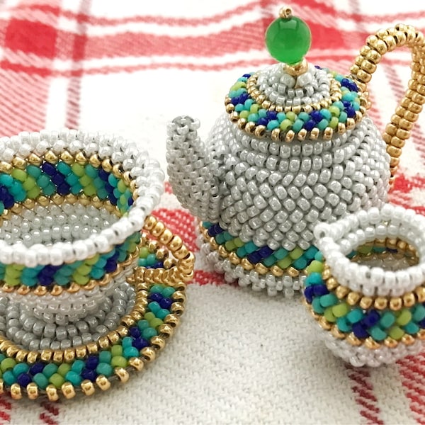 Beading Patterns for Decorative Box, Peyote Bead Pattern Small Box ...
