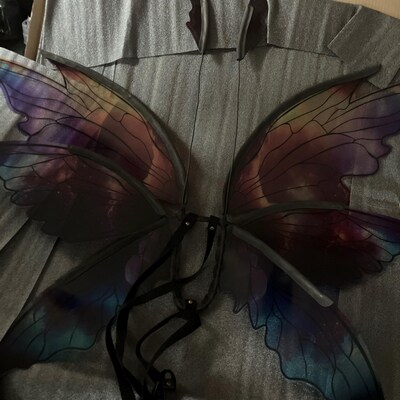 Husk Wings, Black, Red Angel Wings Costume, Hazbin Hotel, Cosplay - Etsy