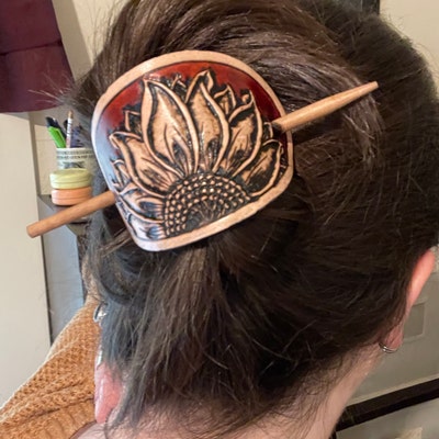 Tooled Southwestern Compass Rose Moon Sun Black Leather - Etsy