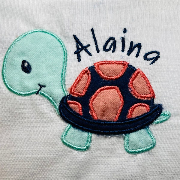 Turtle Applique Machine Embroidery Design Digtial Pattern - Etsy