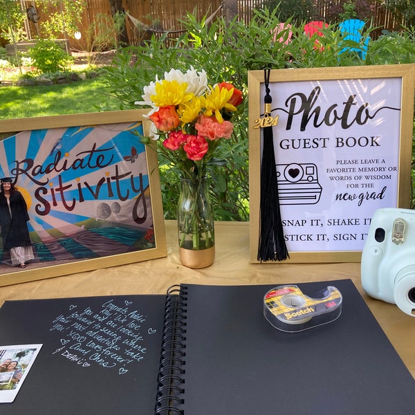 Graduation Guest Book - Words of Wisdom for the New Grad - Photo Guest ...