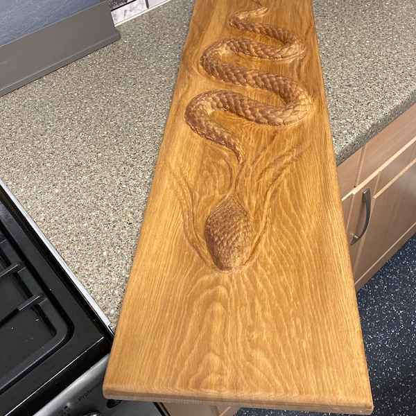 Beech Wood Snake Sculpture: Rustic Wall Decor - Etsy