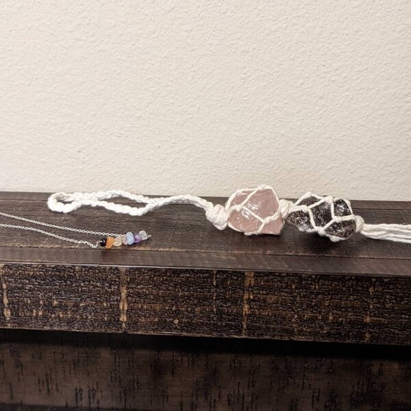 Handmade Amethyst Macrame Choker, Amethyst Choker, Crystal Macrame ...