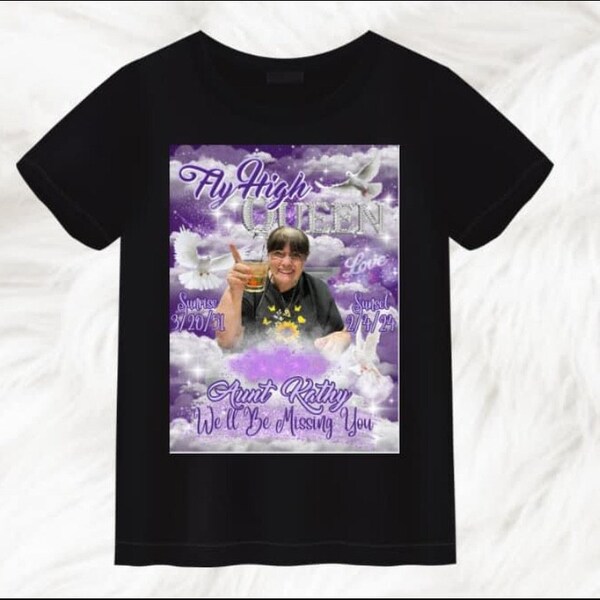 Purple Silver Fly High Queen Heaven Angel Memorial PNG Add Photo Rest ...