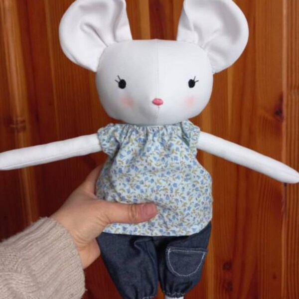 Mouse Sewing Pattern PDF make a Cloth Mouse Doll / Stuffed Animal Toy ...