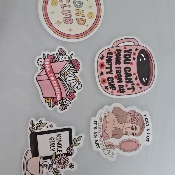 ANY 5 Stickers of Your Choice, Sticker Pack, Sticker Bundle, Book ...