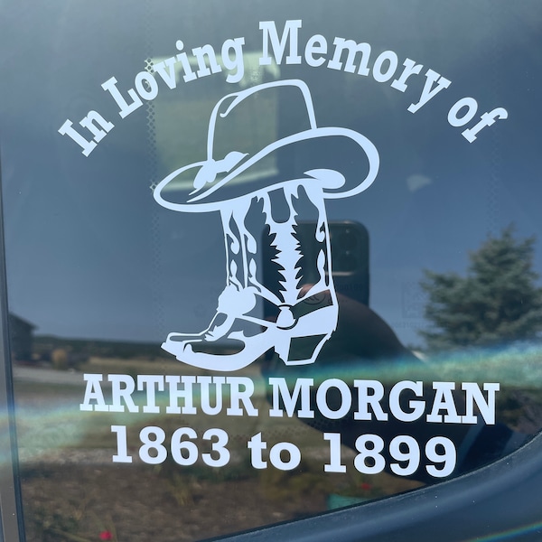 In Loving Memory of Window Decal Personalized Cowboy Hat and Boots ...