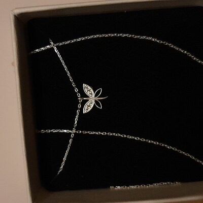 Dragonfly Necklace Chain With Pendant 925 Sterling Silver, Swarovski ...