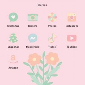 Cottagecore Aesthetic App Icon Pack, Cute Pink App Icons, Pastel Icons ...