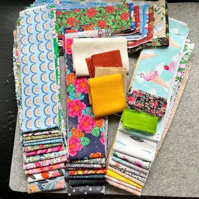 Fabric Strips Scrap Pack 100% Cotton Fabric Lot BY THE POUND - Etsy