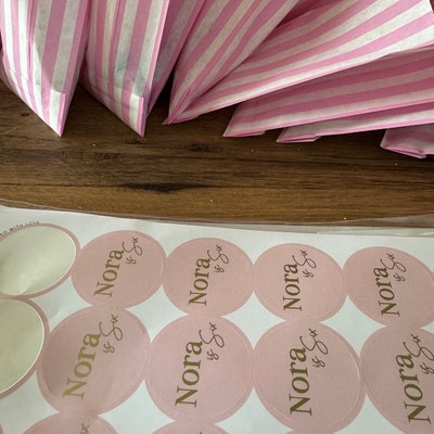 Elegant NAME and AGE BIRTHDAY Hand Foiled Stickers - Etsy UK