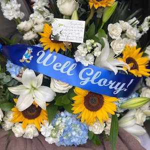 Funeral, Memorial Ribbon, Custom Printed W/your Message, Floral ...