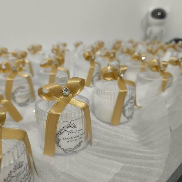 Custom Wedding Favors for Guests, Soy Wax Candle Favors, Wedding Shower ...
