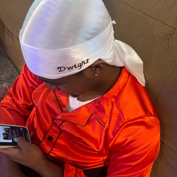 Custom Embroidered Durag. Greek. Embroidered Durag. Groomsmen Gift ...