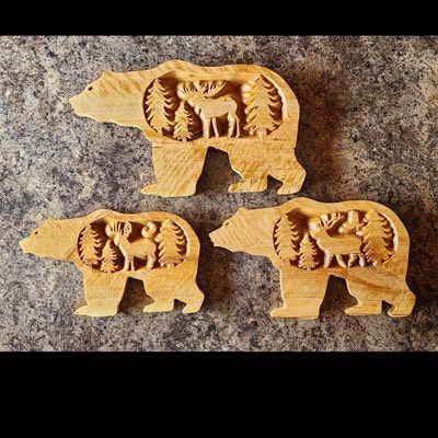 Grizzly Bear Set CNC Router File Instant Download for Woodworking ...